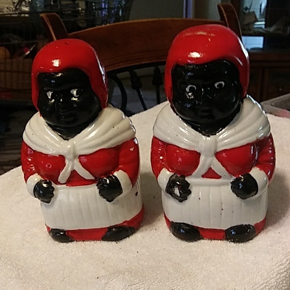 Accents | Vintage Ceramic Mammy Salt Pepper Set | Poshmark